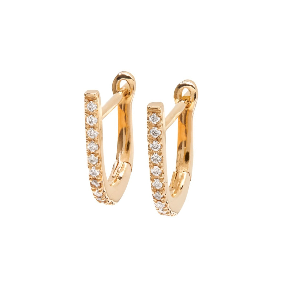 Creole mini pave: 18K recycled gold, sparkling diamonds
