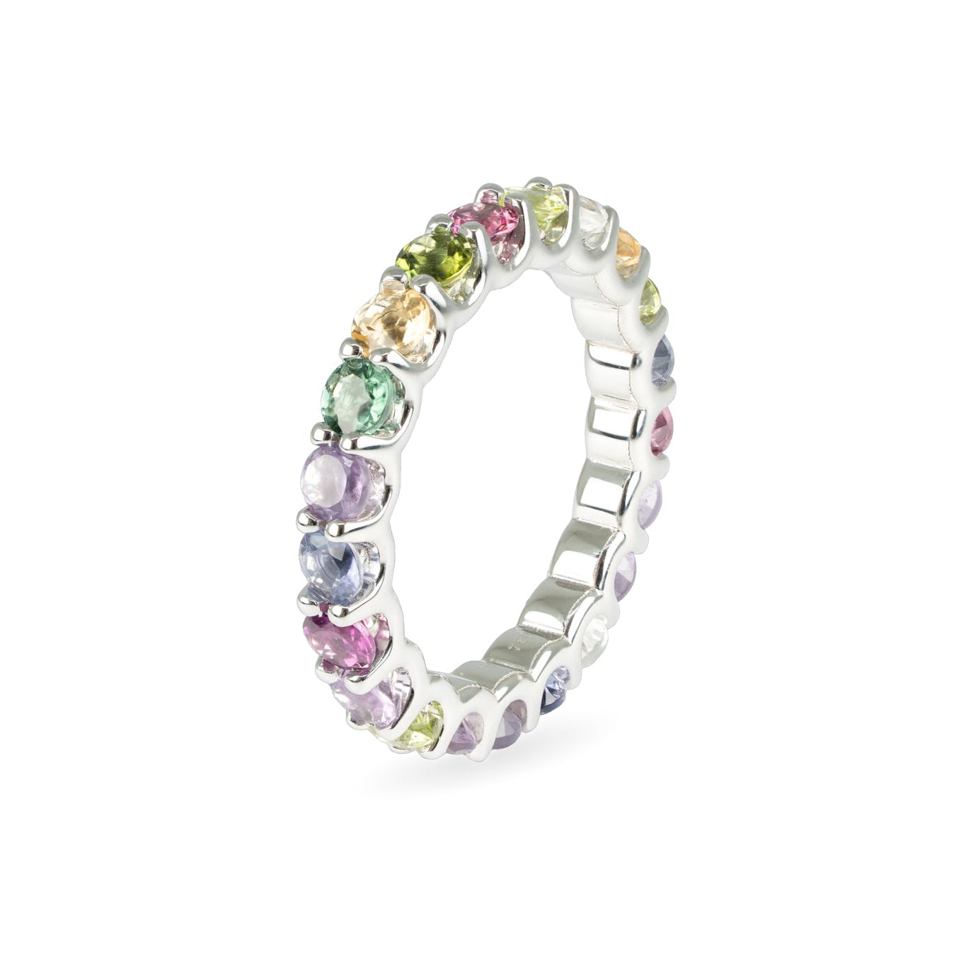 Mid Cloud Ring Diamond | 18K recycled real gold | hand-cut quartz and ...