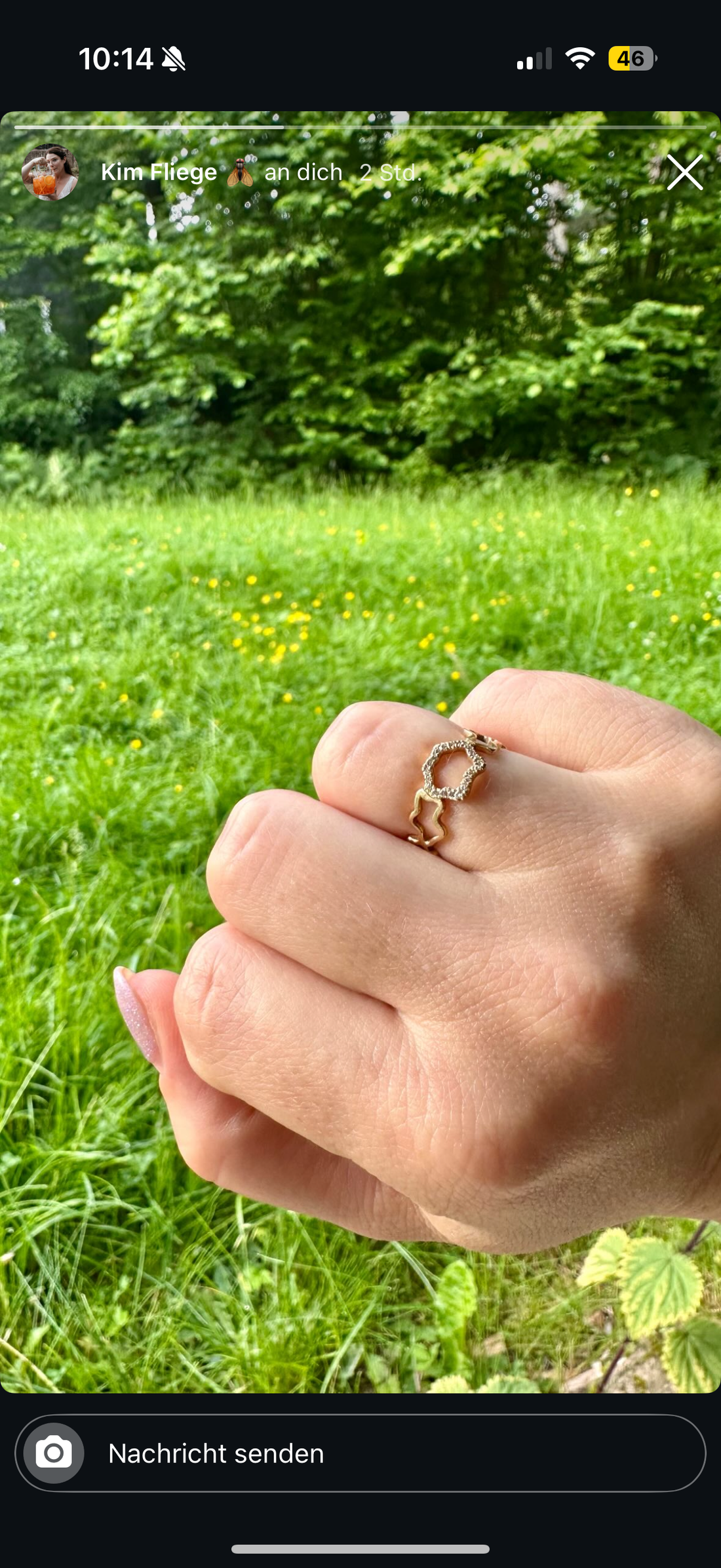 Cloud Ring: 18K recyceltes Gold mit handgeschliffenem Quarz